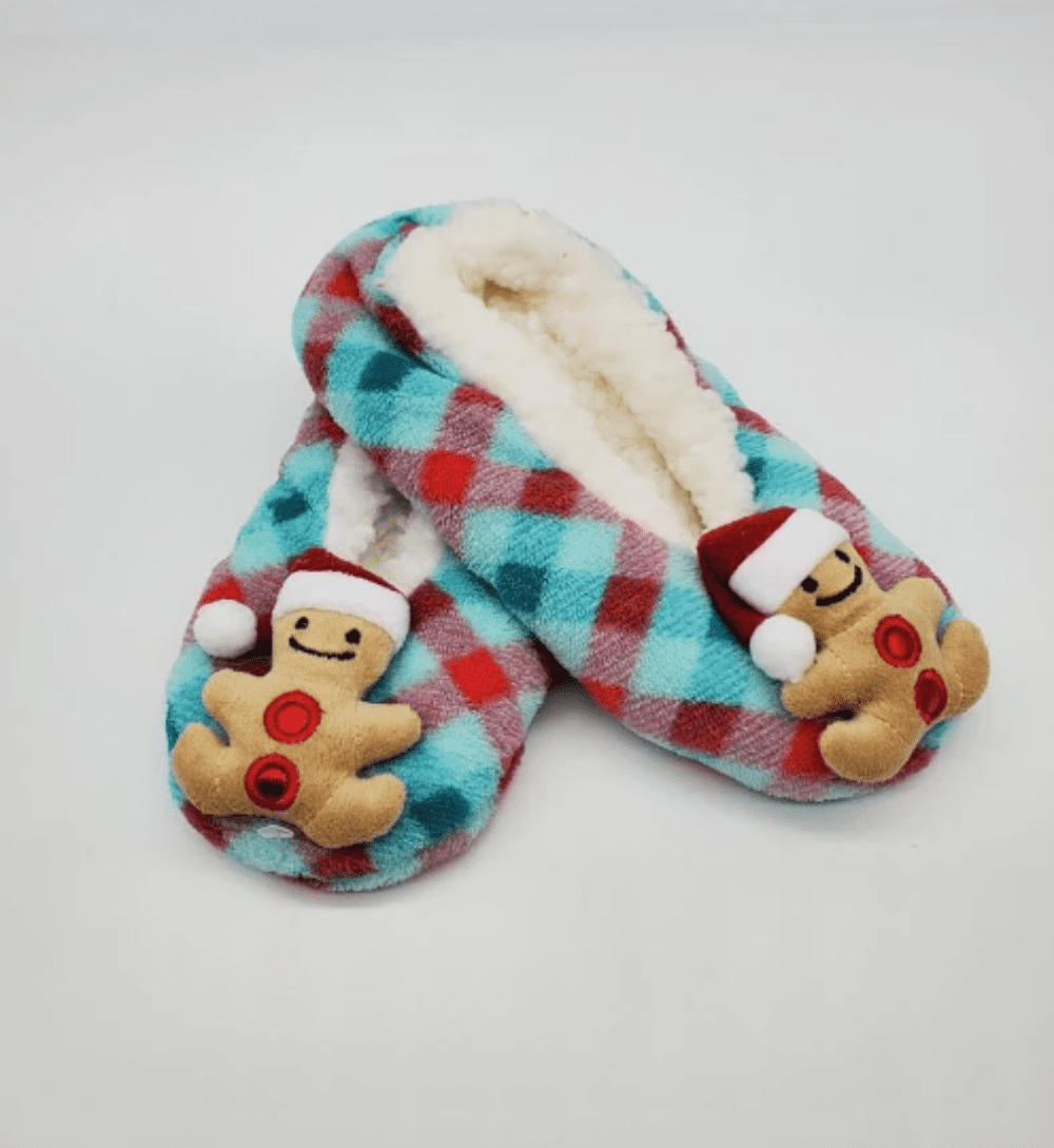 Women's Warm Cozy Christmas Slippers with 3D Applique, Non Slip ...