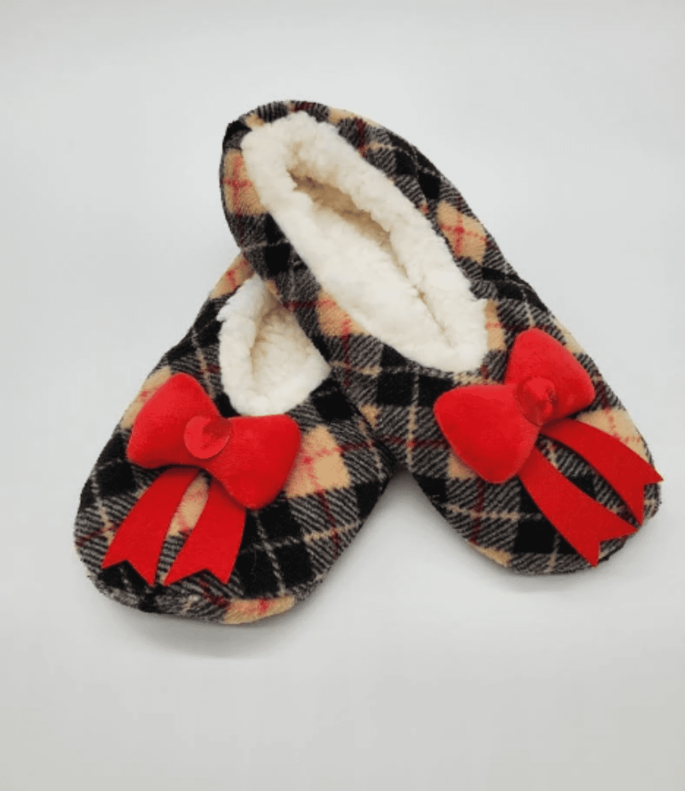 Women's Warm Cozy Christmas Slippers with 3D Applique, Non Slip ...