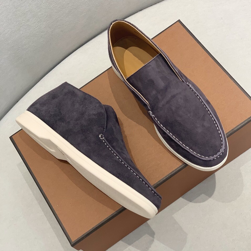 Women's Warm Winter High Top Flat Shoes 2024 Suede Leather Fashion ...
