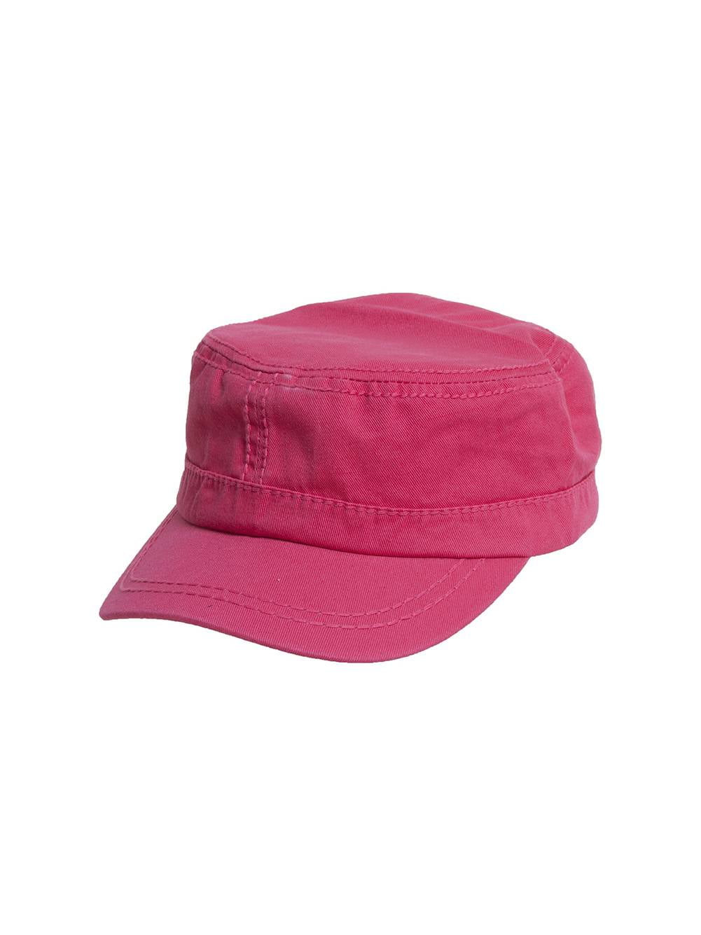 Women's Washed Military Cadet Style Cap - Fuchsia - Walmart.com