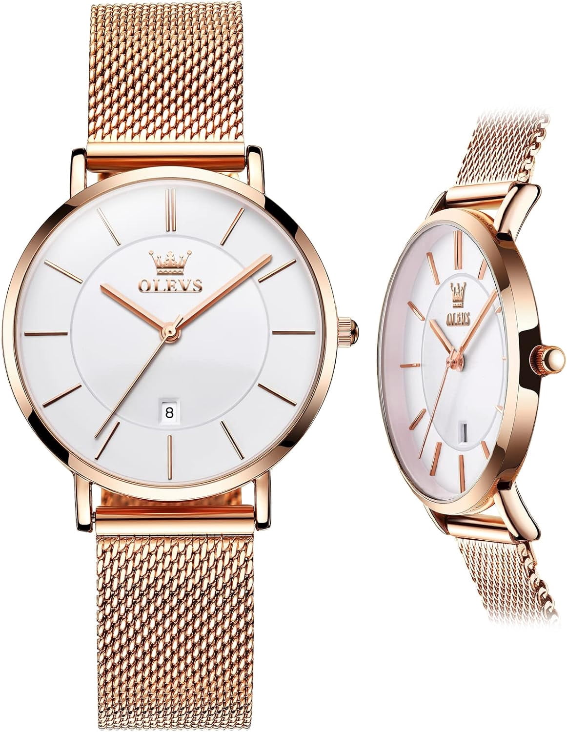 Women's Watch, 6.5mm Ultra-Thin Big Face Business Casual Ladies Watch ...