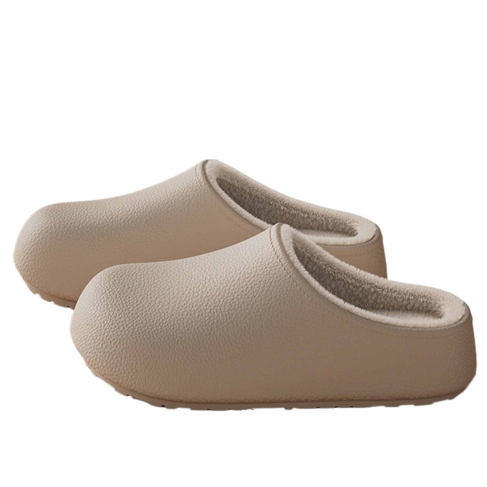 Women’s Waterproof Fleece Lined Slip-On Clog Slippers, Closed-Toe Warm ...