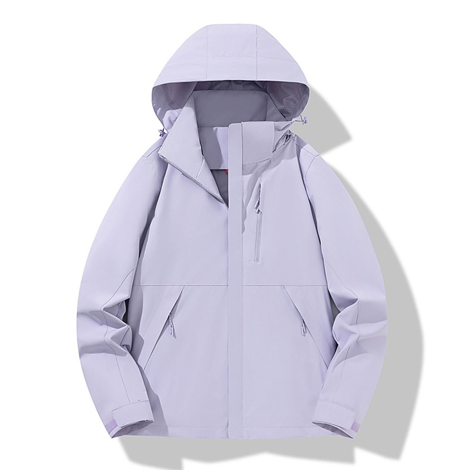 Women's Waterproof Hooded Rain Jacket - Lightweight Outdoor Windbreaker ...