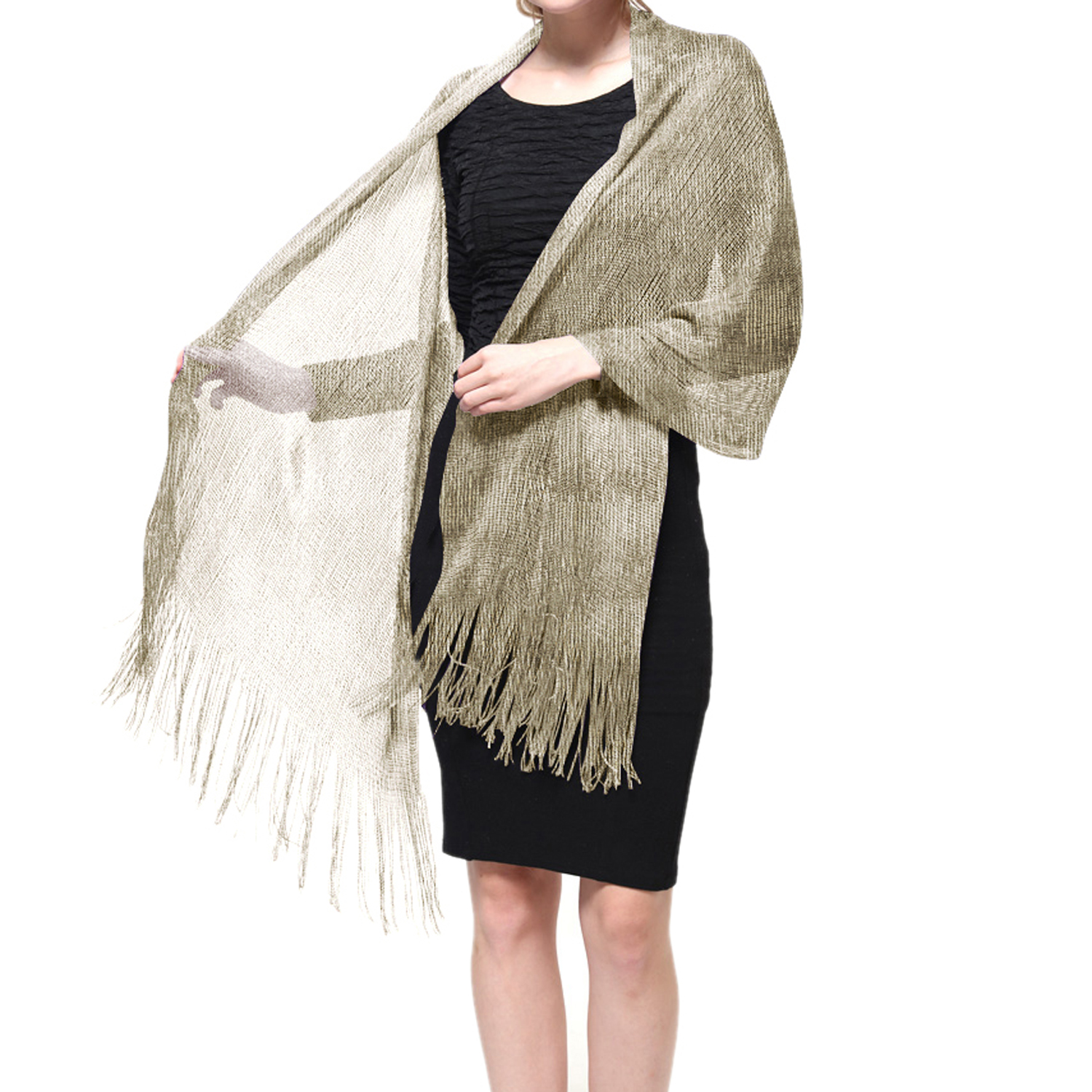 Sakkas Jona Women Soft Sheer Chiffon Bridal Wedding Evening Scarf Shawl ...