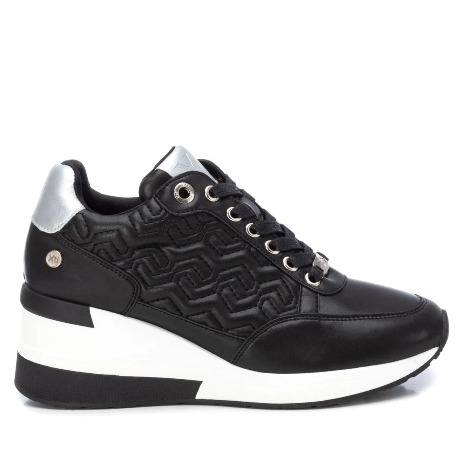 Women's Wedge Sneakers By XTI_141419_Black - Walmart.com