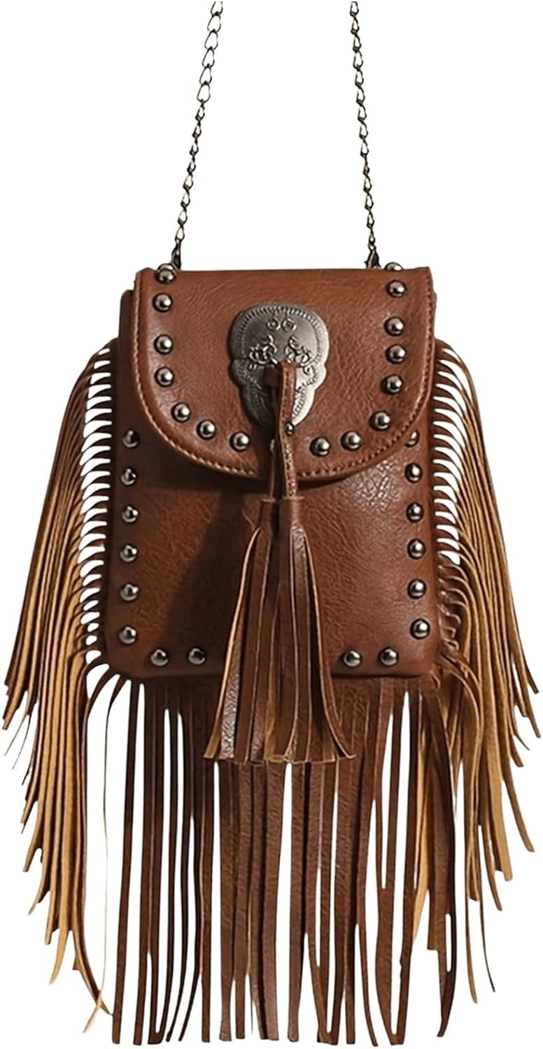 Women's Western Country Cowgirl Bag Fringe Crossbody Bags Boho Tassel ...