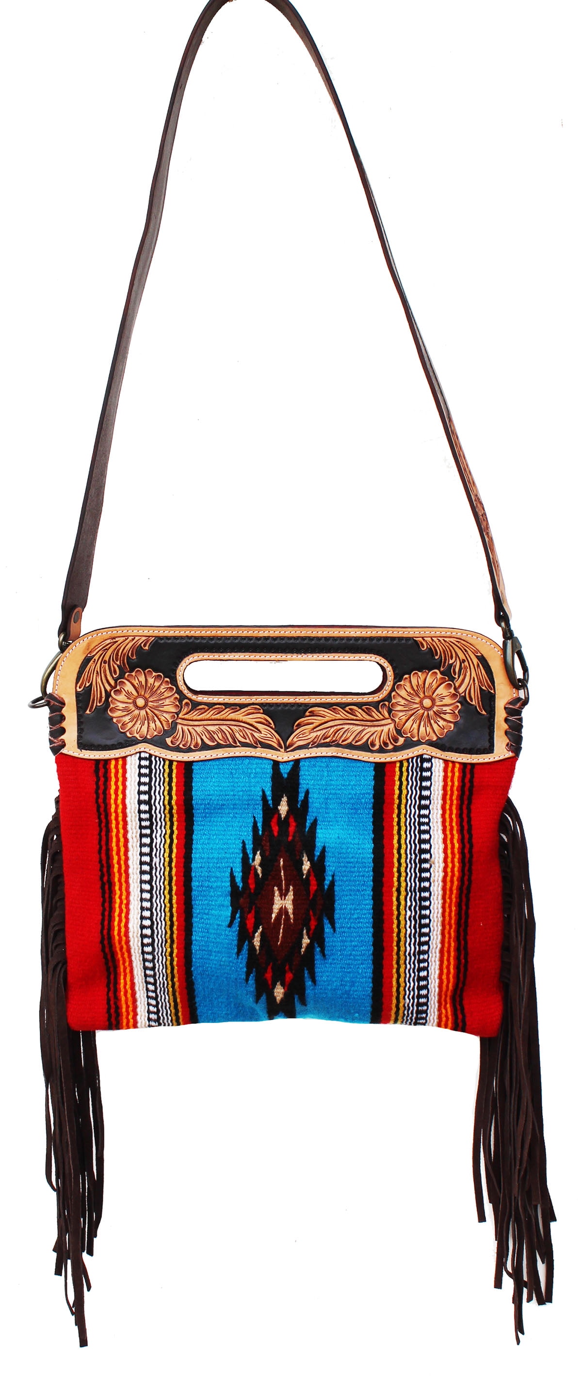 Women's Western Handwoven Wool Rodeo Cowgirl Purse Shoulder Handbag ...