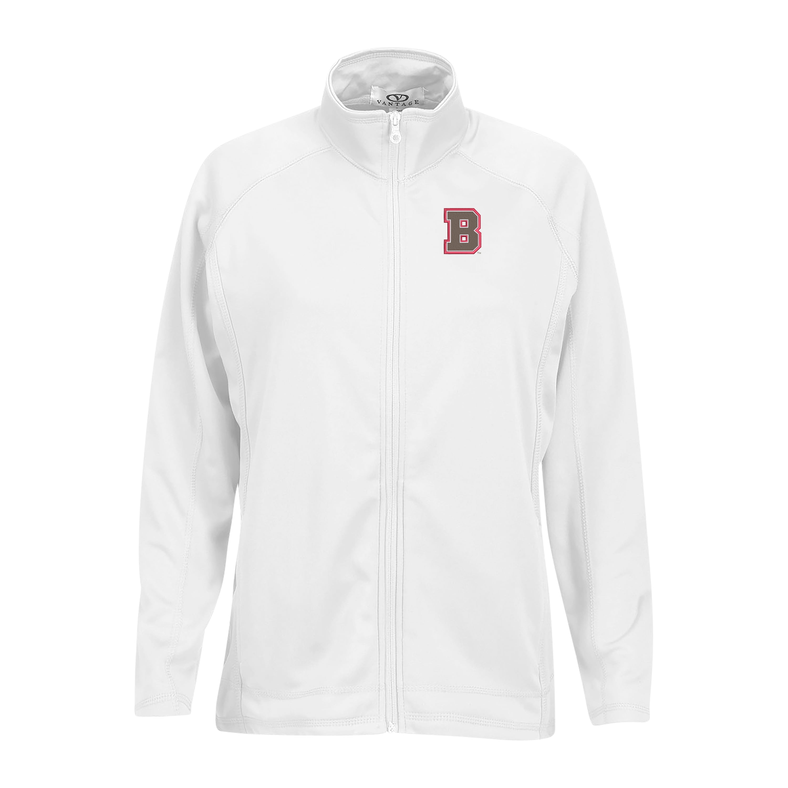 Women's White Brown Bears Brushed Back Micro-Fleece Full-Zip Jacket ...