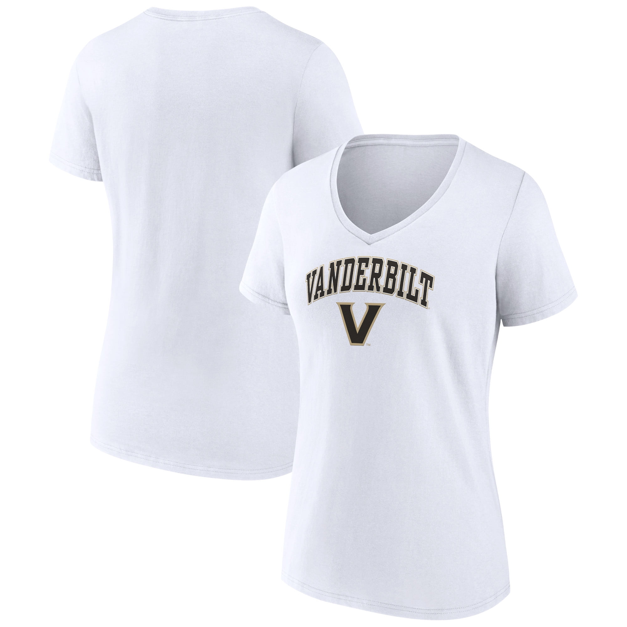 Women's White Vanderbilt Commodores Campus V-Neck T-Shirt - Walmart.com