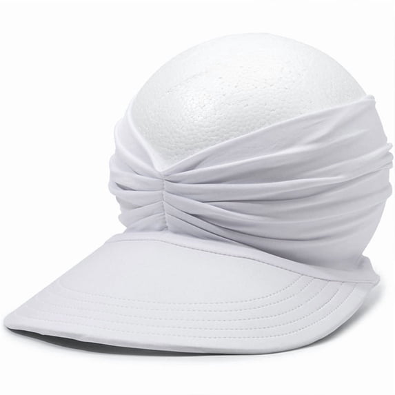 Women's Wide Brim Sun Visor Hat, Lightweight Packable Ponytail Cap ...