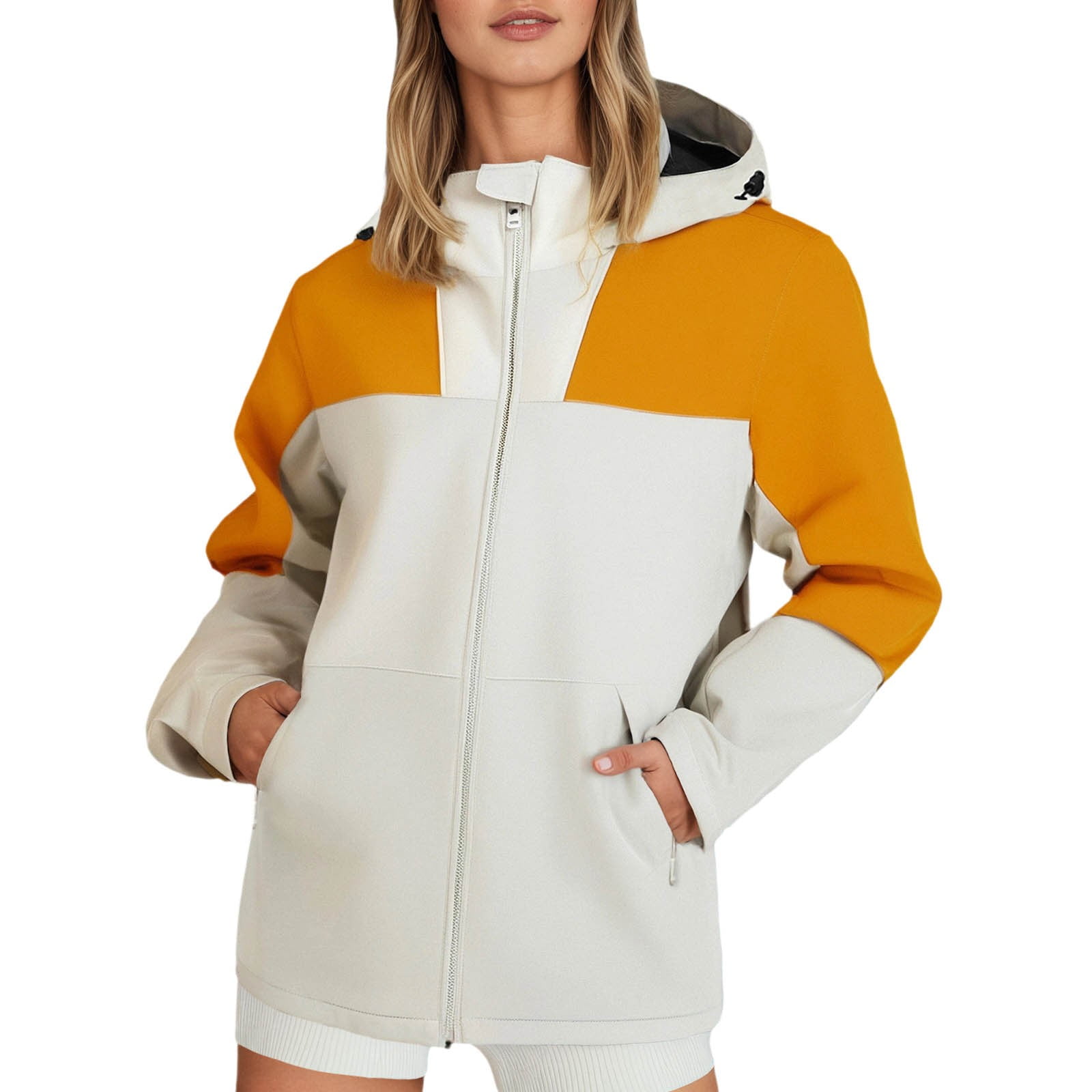 Women's Windbreaker Rain Jacket Lightweight Hooded Raincoat with ...