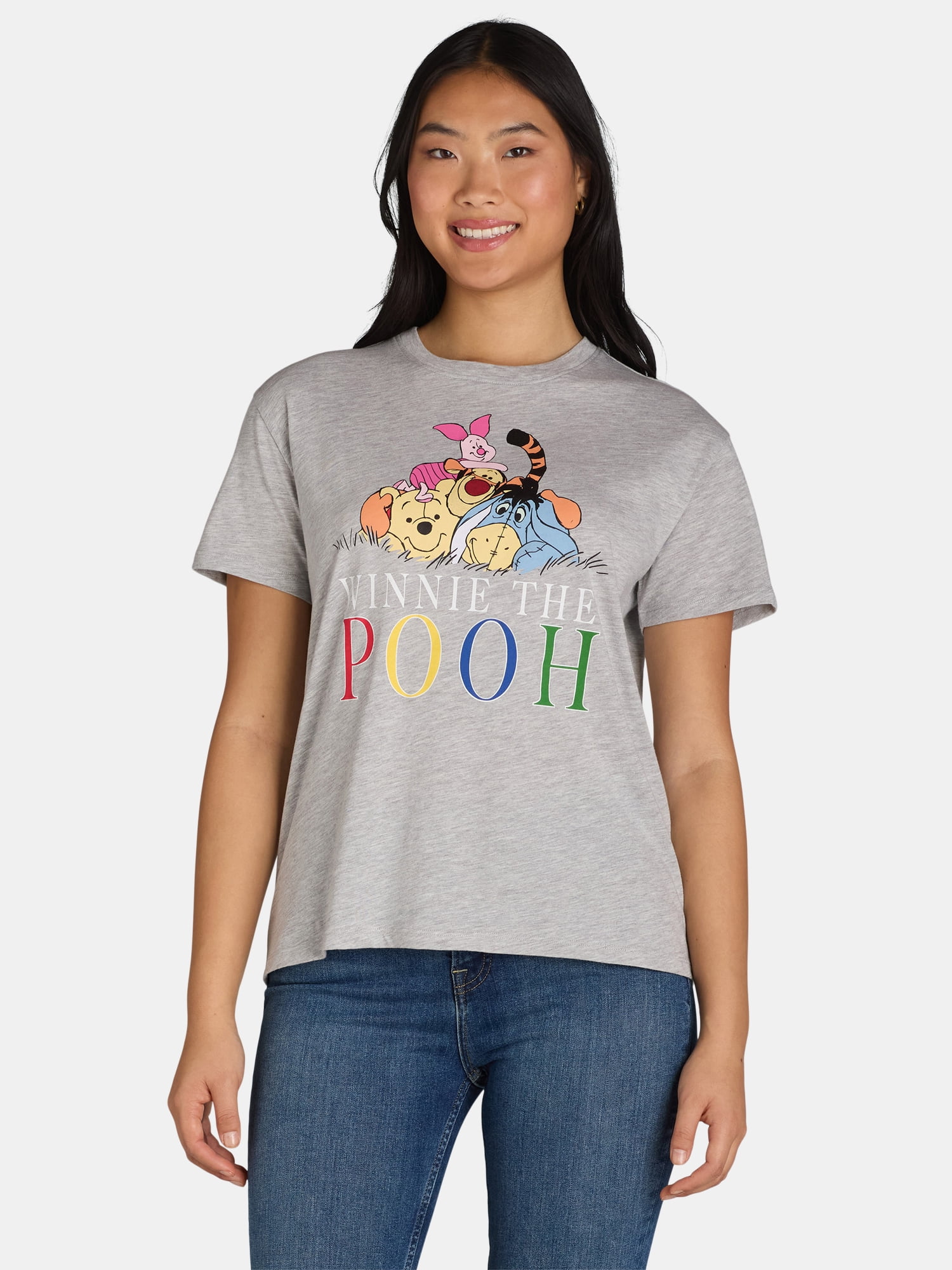 Winnie the Pooh Women's Graphic Tee with Short Sleeves, Sizes XXS-XXL ...