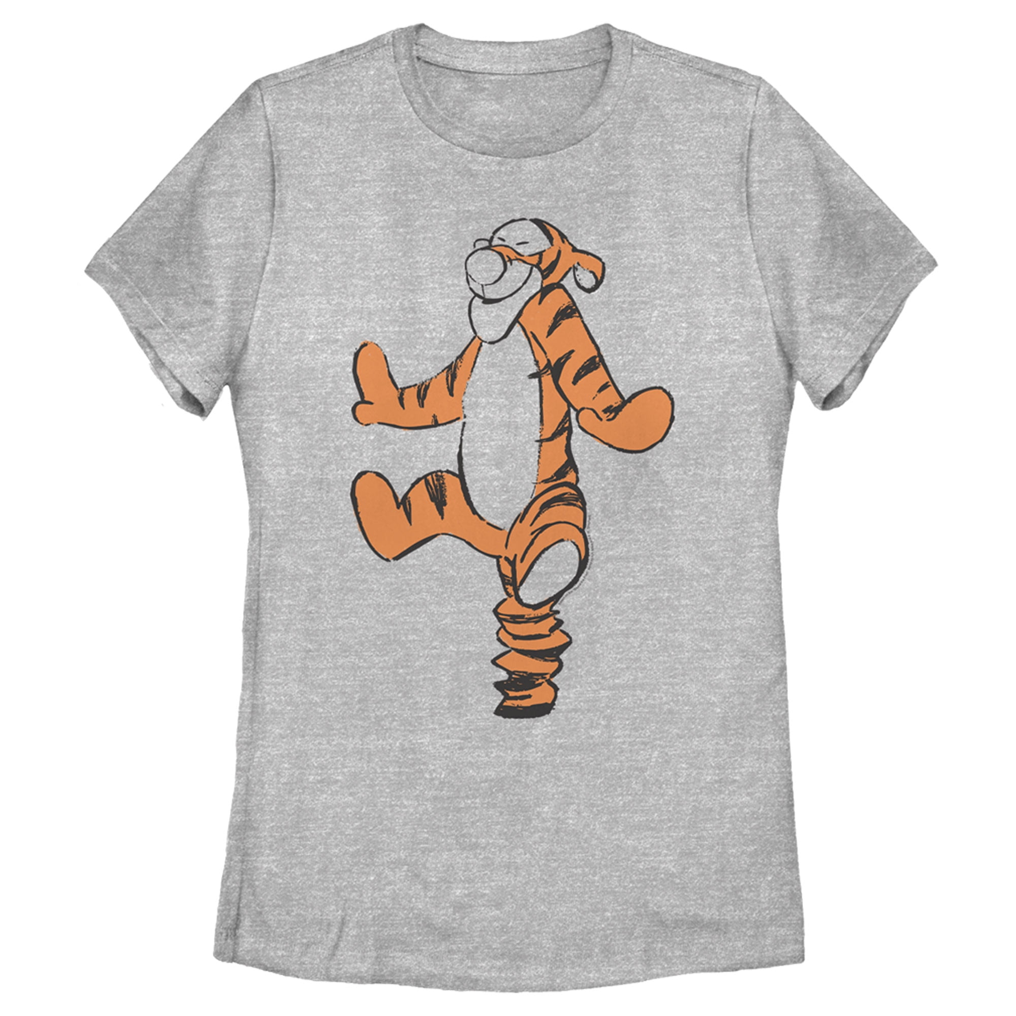 Women's Winnie the Pooh Tigger Graphic Tee Athletic Heather Large ...