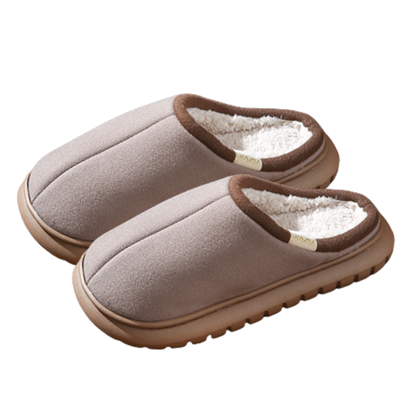 Women's Winter Fuzzy Lined House Slippers Home Bedroom Shoes Furry Cozy Clog Slipper Thick Warm ...