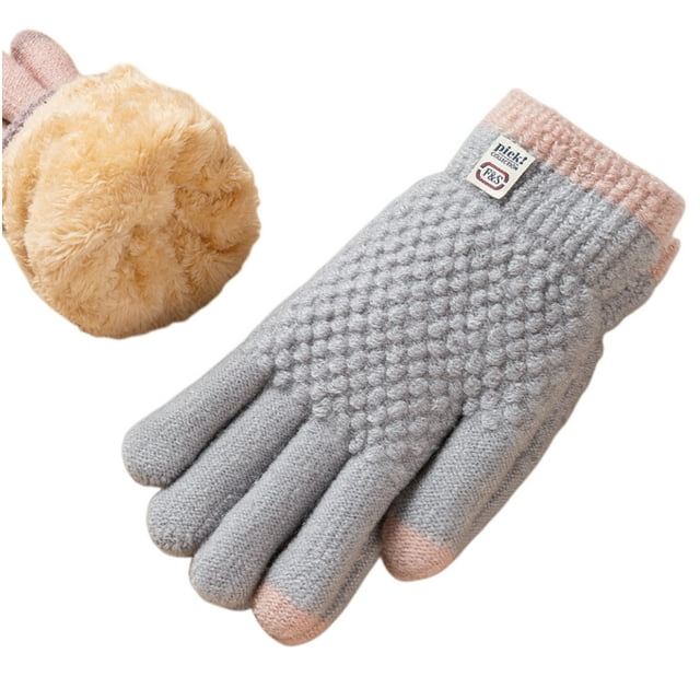 Bluereen Women's Touch Screen Winter Gloves, Warm Fleece Lined Knit, Cold Weather Accessories ...