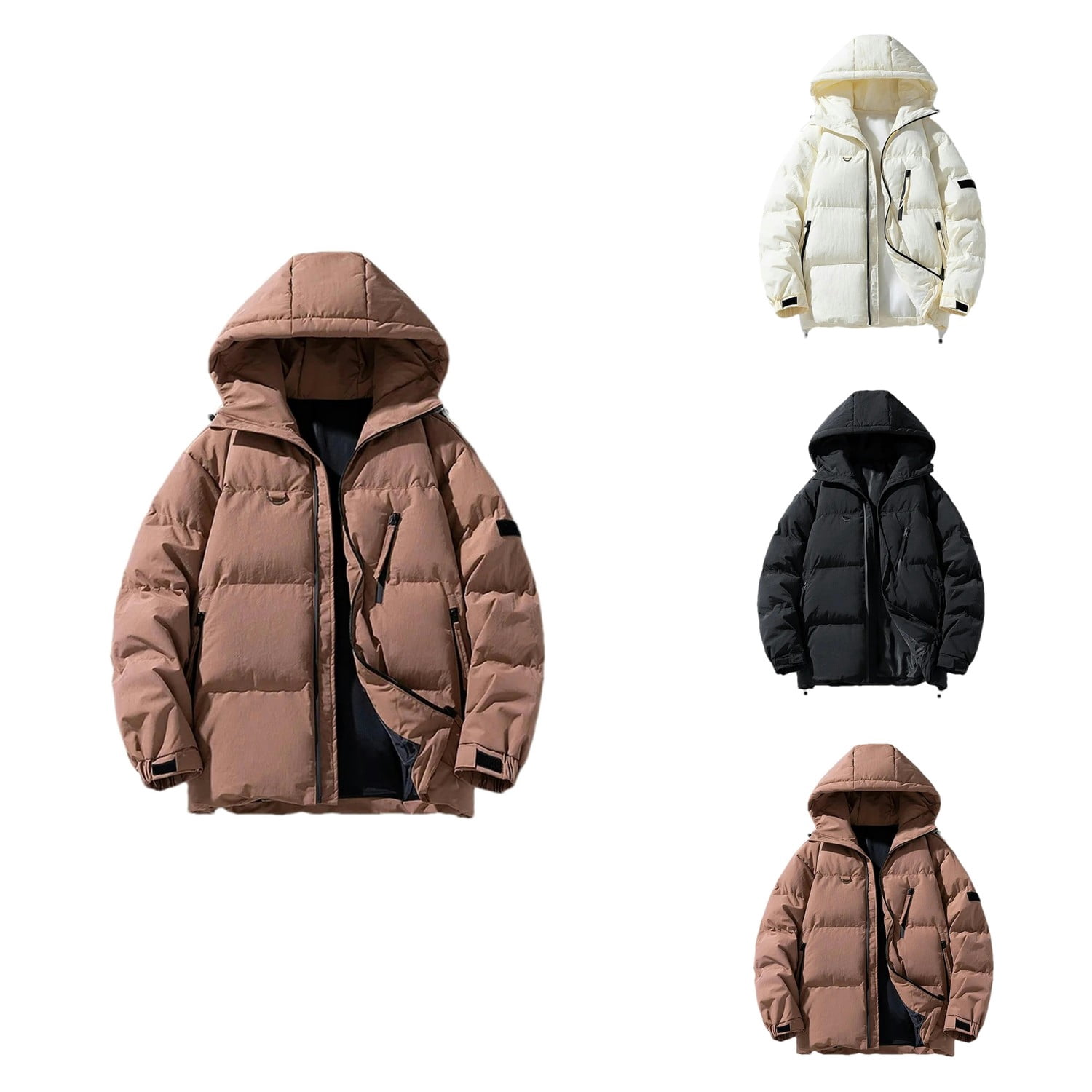 Women's Winter Down Jacket, Long Quilted Puffer Coat with Detachable ...