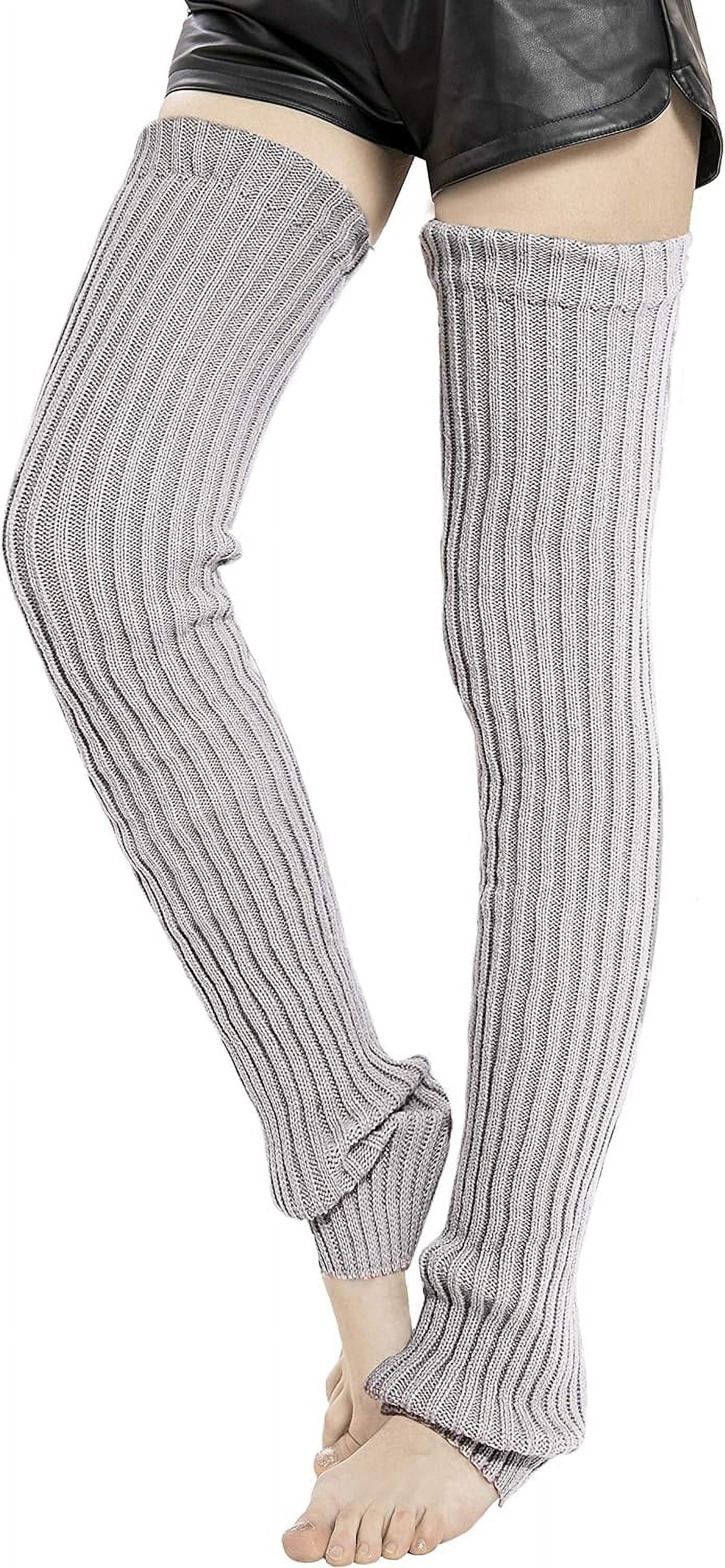 Women's Winter Thick Knit Extra Long Thigh High Leg Warmers - Walmart.com