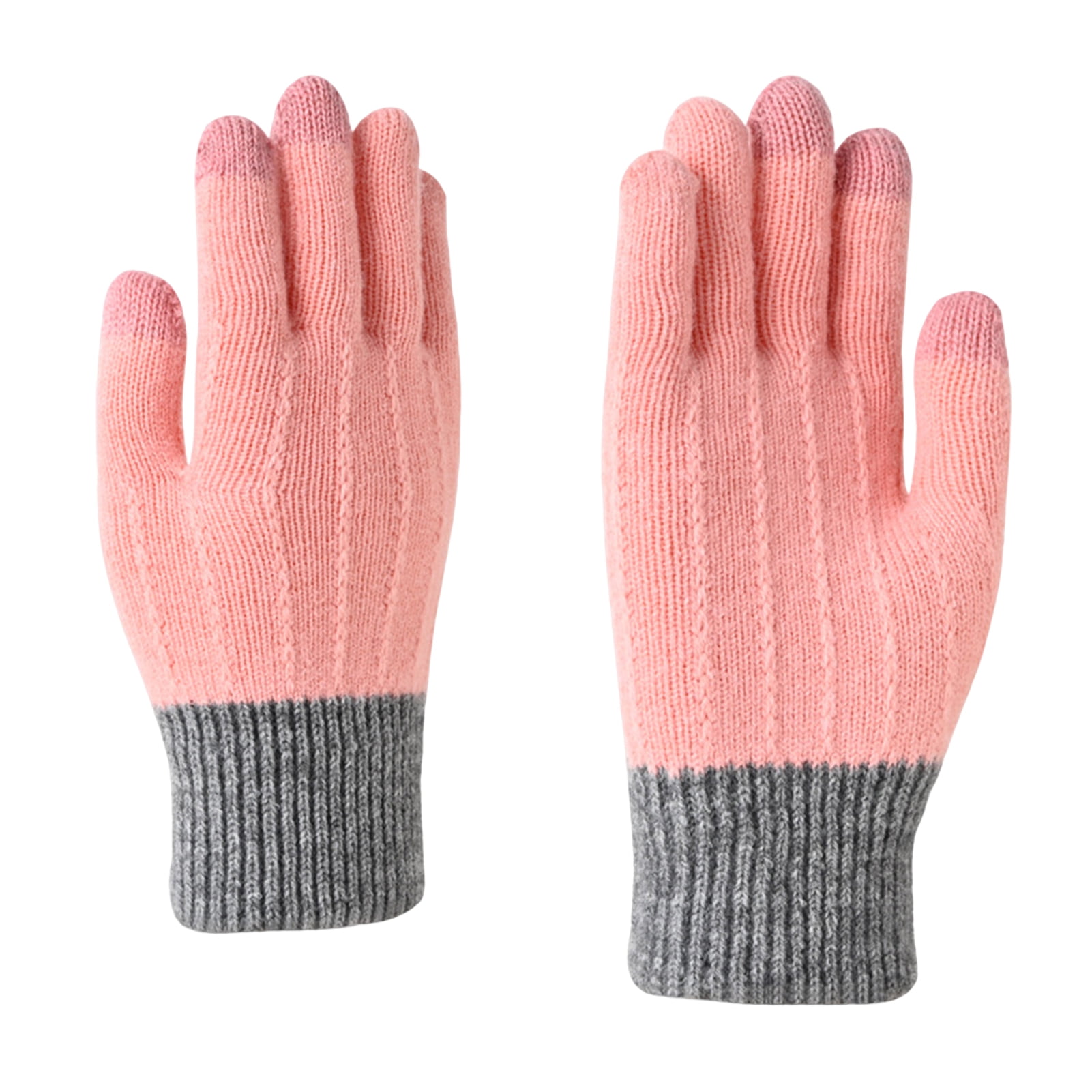 Women's Winter Touchscreen Stretch Thermal Magic Gloves Warm Wool Knitted Thick Fleece Lined ...
