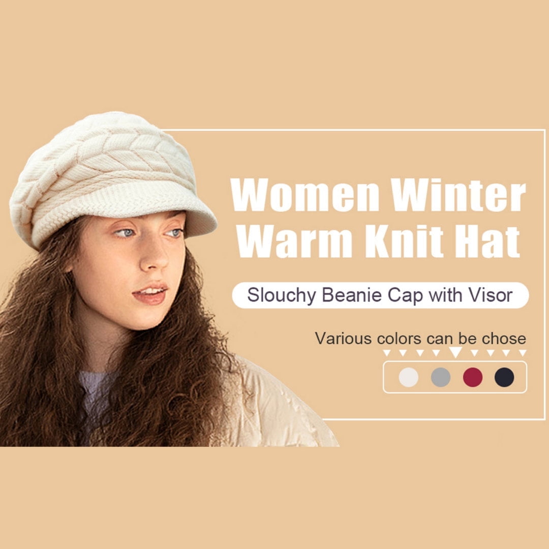 Vorkoi Women's Winter Warm Hat Crochet Slouchy Beanie Knitted Caps with ...