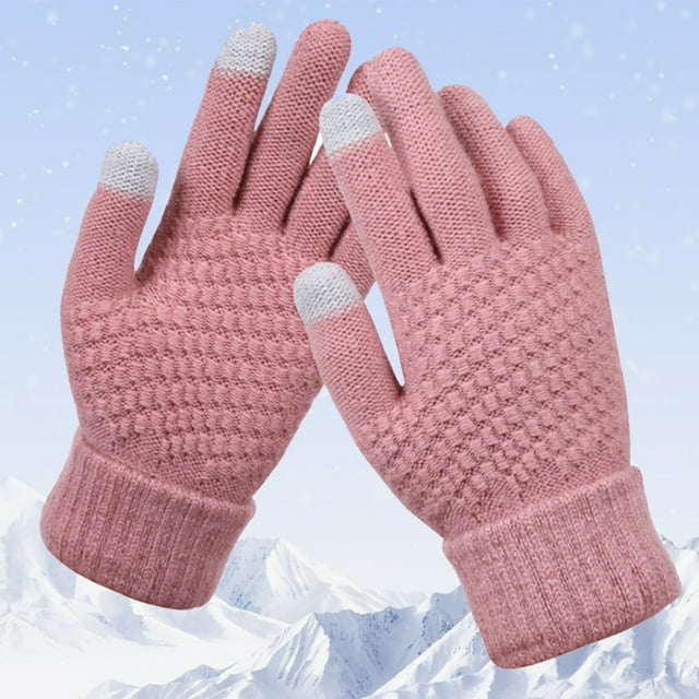 Women's Winter Warm Touchscreen Gloves Thermal Knit Soft Gloves - Walmart.com