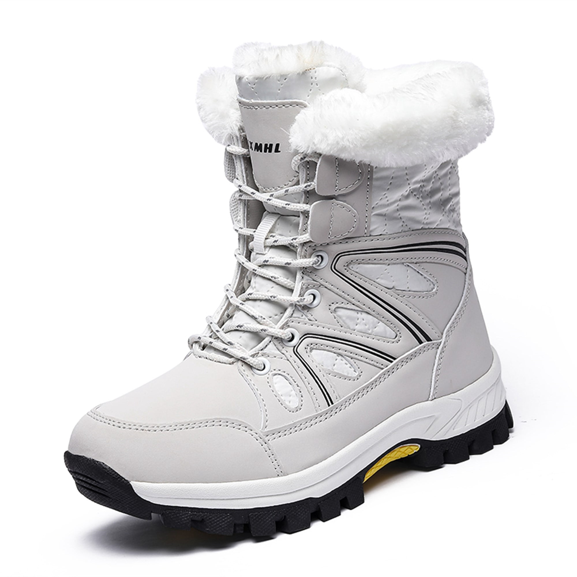 Women's Winter Waterproof Slip Resistant Snow Boots Warm Faux Fur Lined ...
