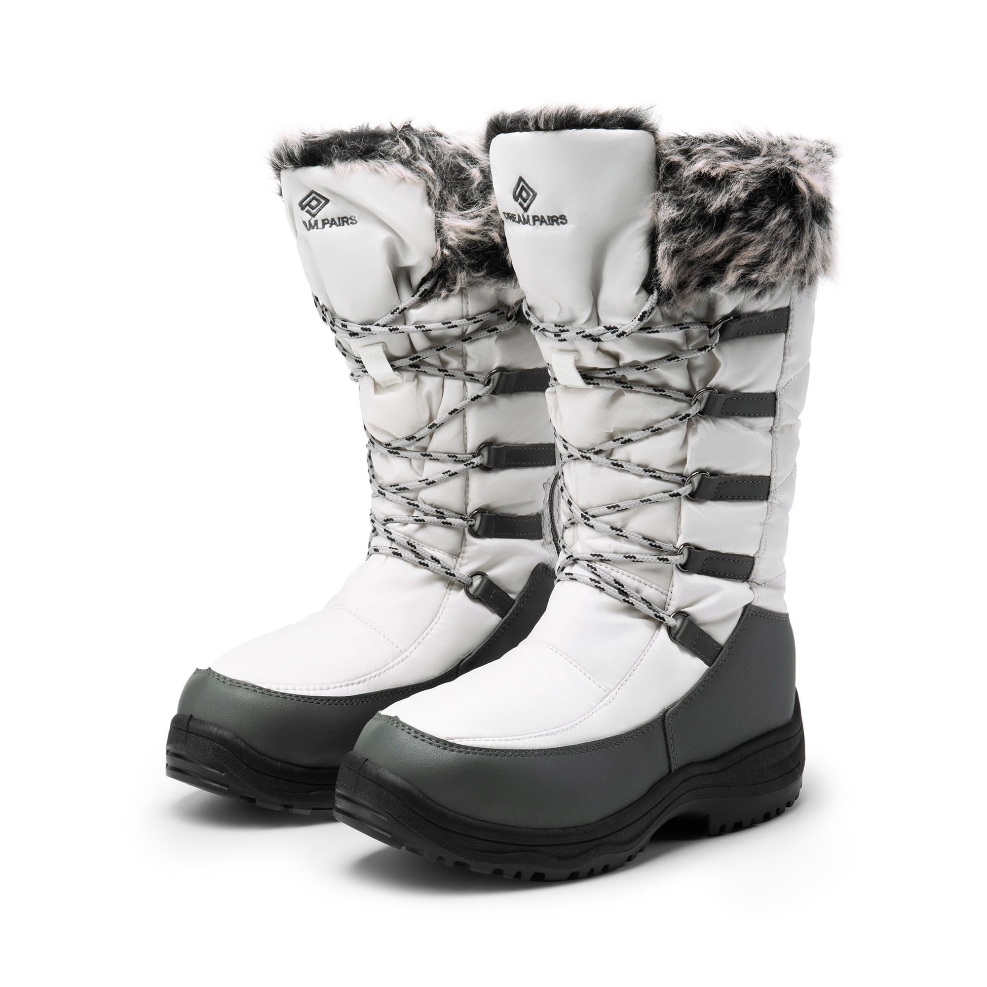 Women's Winter Waterproof Warm Mid Calf Snow Boots Outdoor Hiking Snow ...