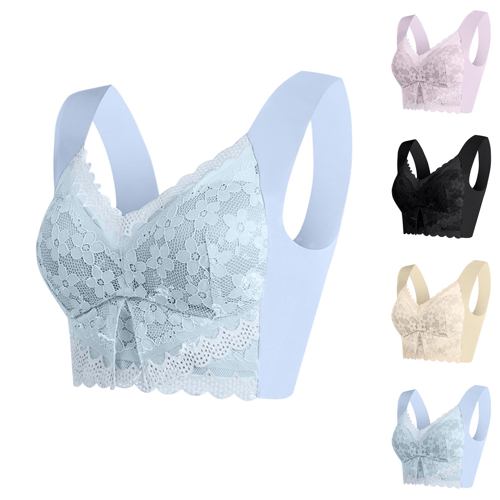 Women's Wireless Lace Bra - Comfortable Sling Waistcoat Style ...