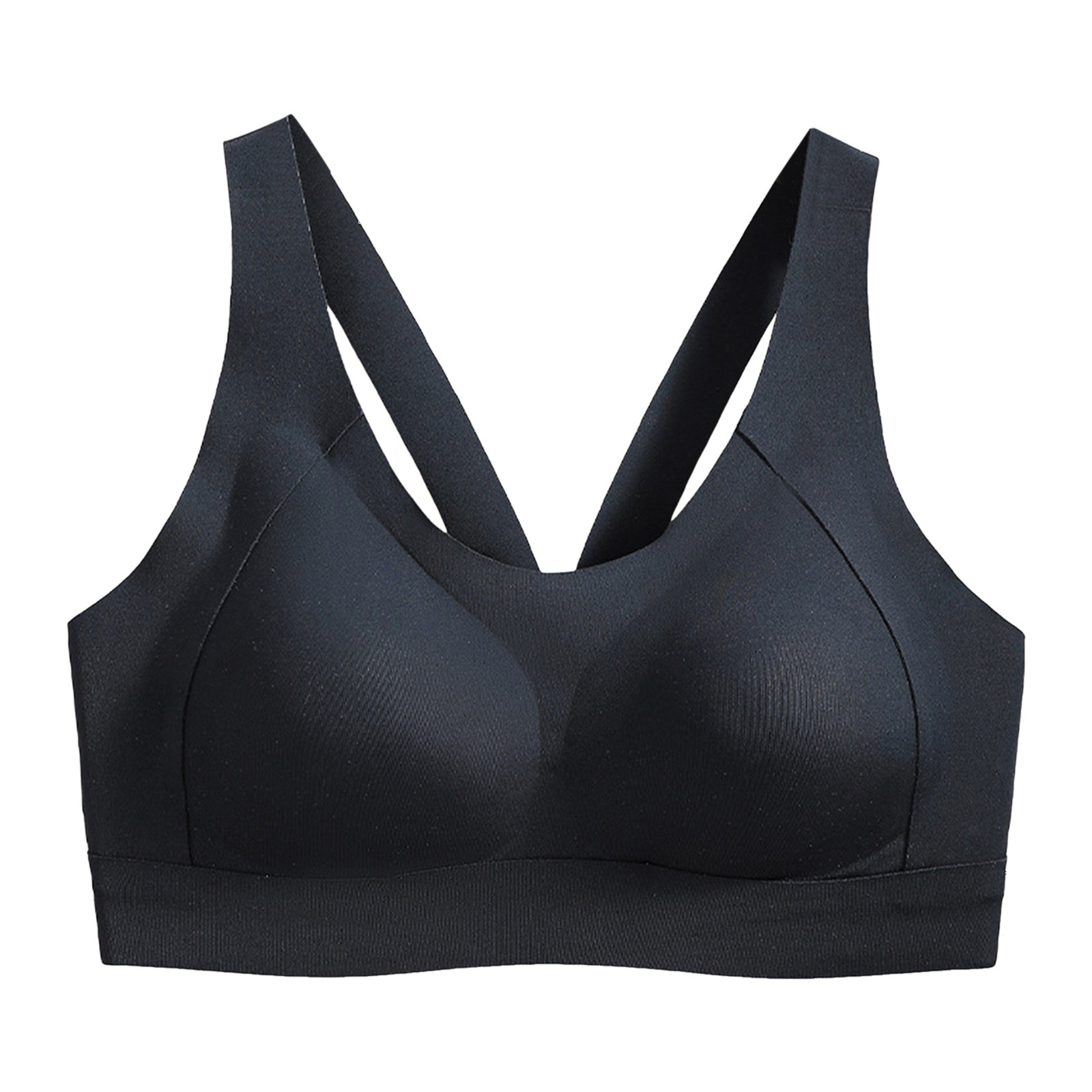 Women's Wireless Seamless Back-Smoothing Bra with Crossover Straps Lift ...