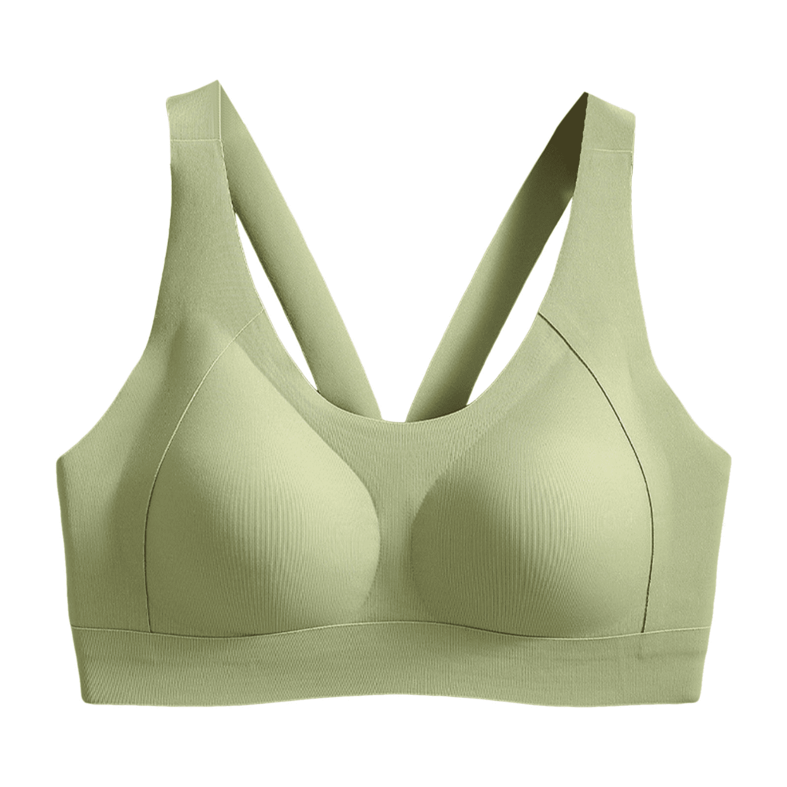 Women's Wireless Seamless Back-Smoothing Bra with Crossover Straps Lift ...