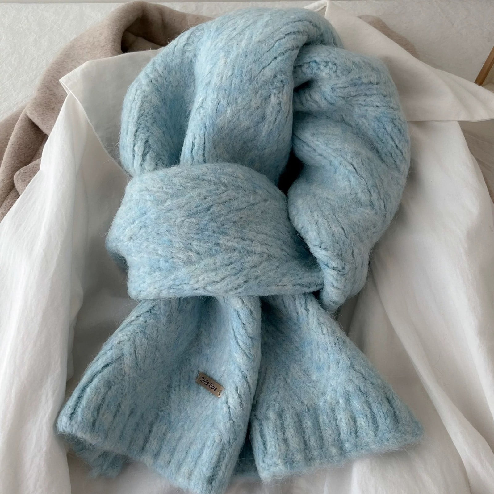 Women's Wool Scarf ,Winter Checked Scarves for Women, Large Soft Thick ...