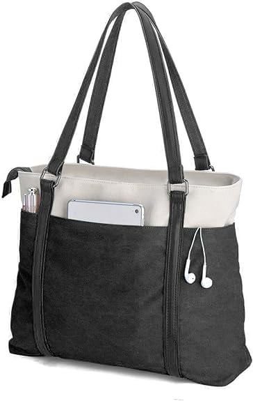 Women's Work Bag with Laptop Compartment Zipper Pockets Teacher Totes ...