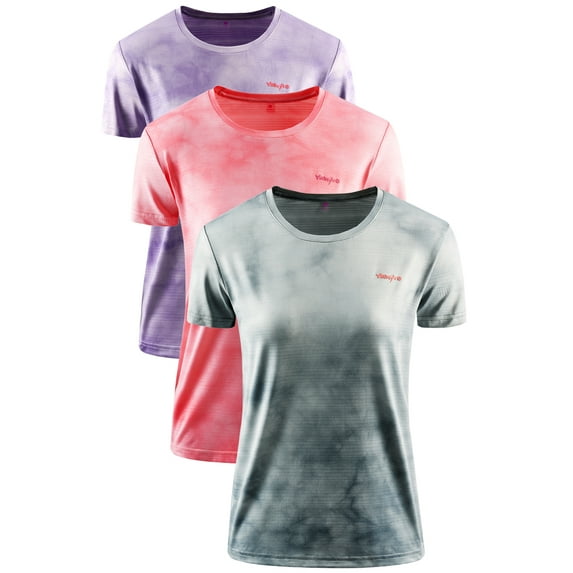 Women's Workout Shirts Active Core Short Sleeve Sport T-Shirt Dry Fit ...