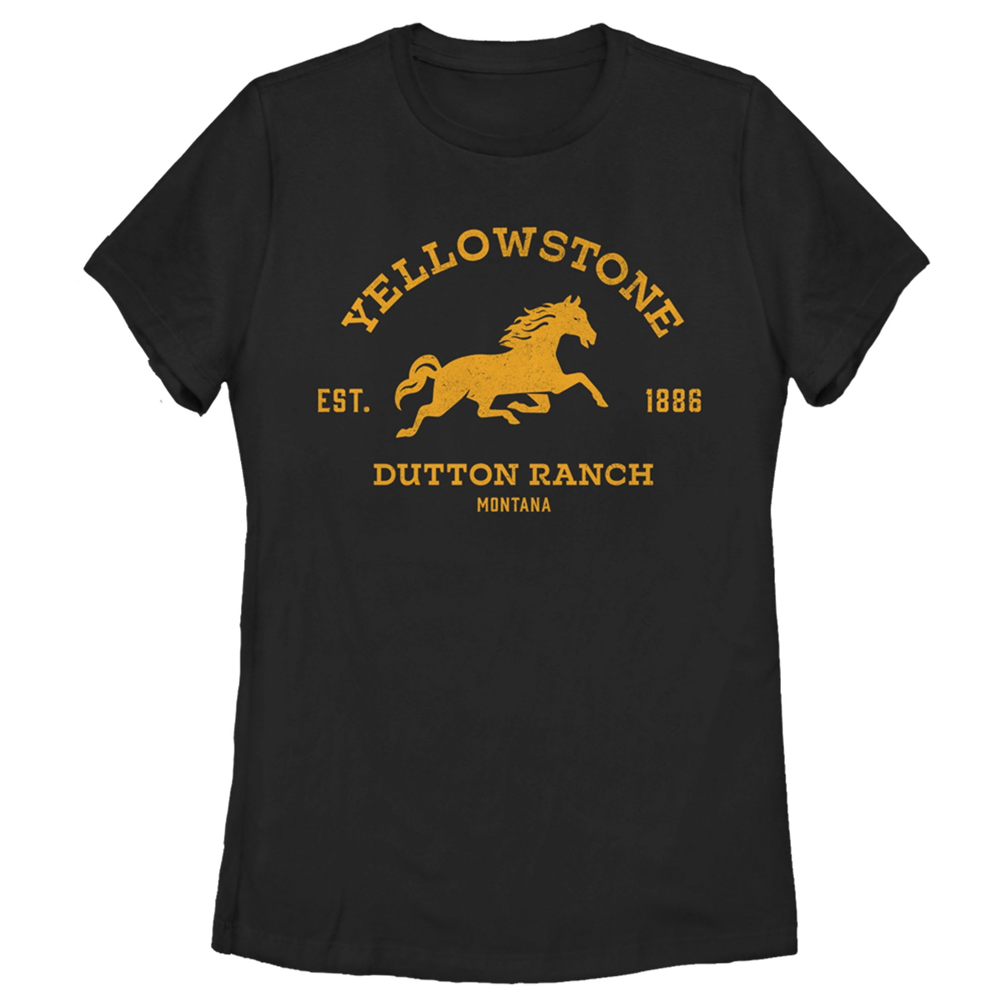 Women's Yellowstone Dutton Ranch Horse Logo Graphic T-Shirt - Walmart.com