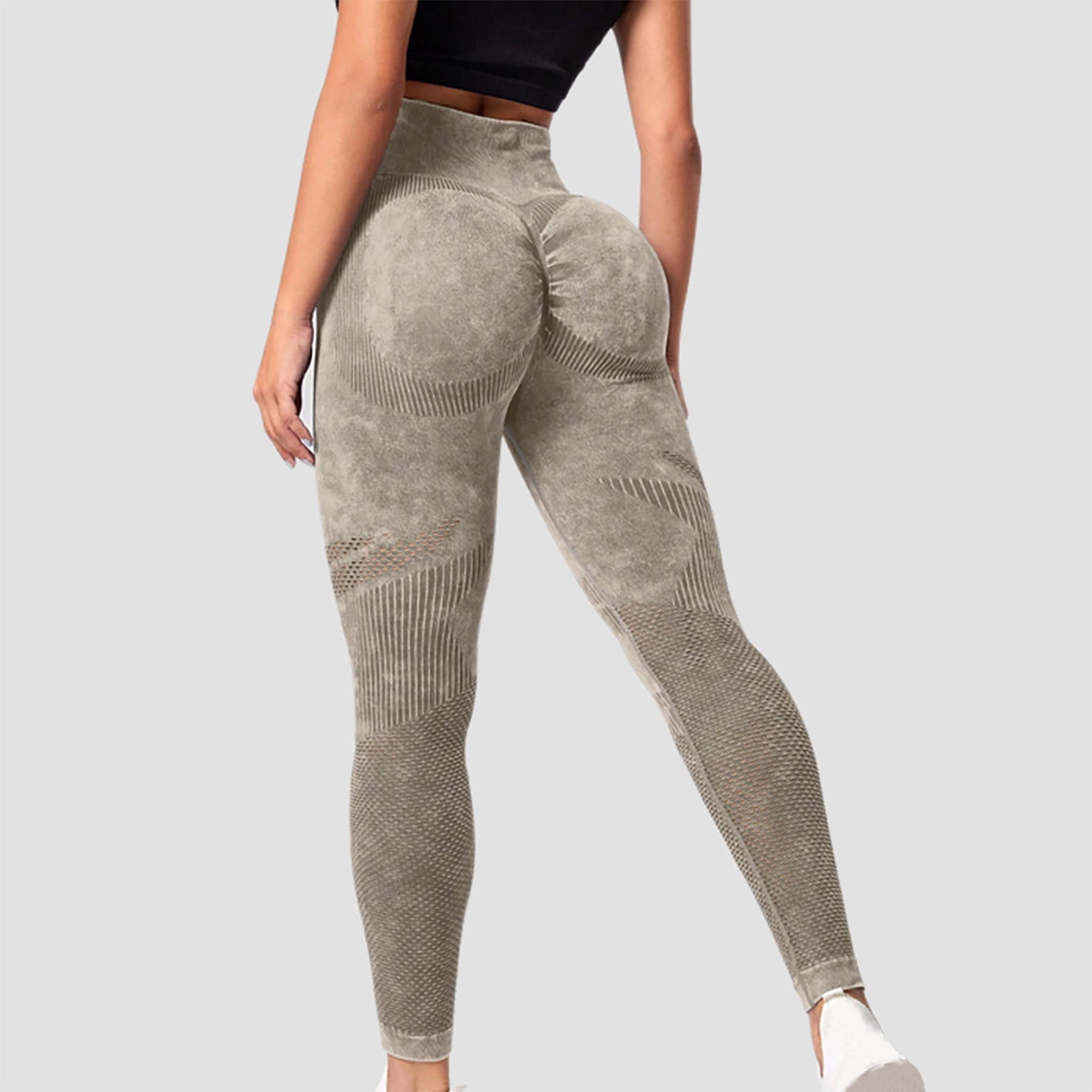Women's Yoga Pants Clearance Trendy Tie Dyed Seamless High Waist Tummy ...