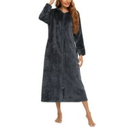 Just Love Plush Zipper Lounger Robe (Navy, 3X) - Walmart.com