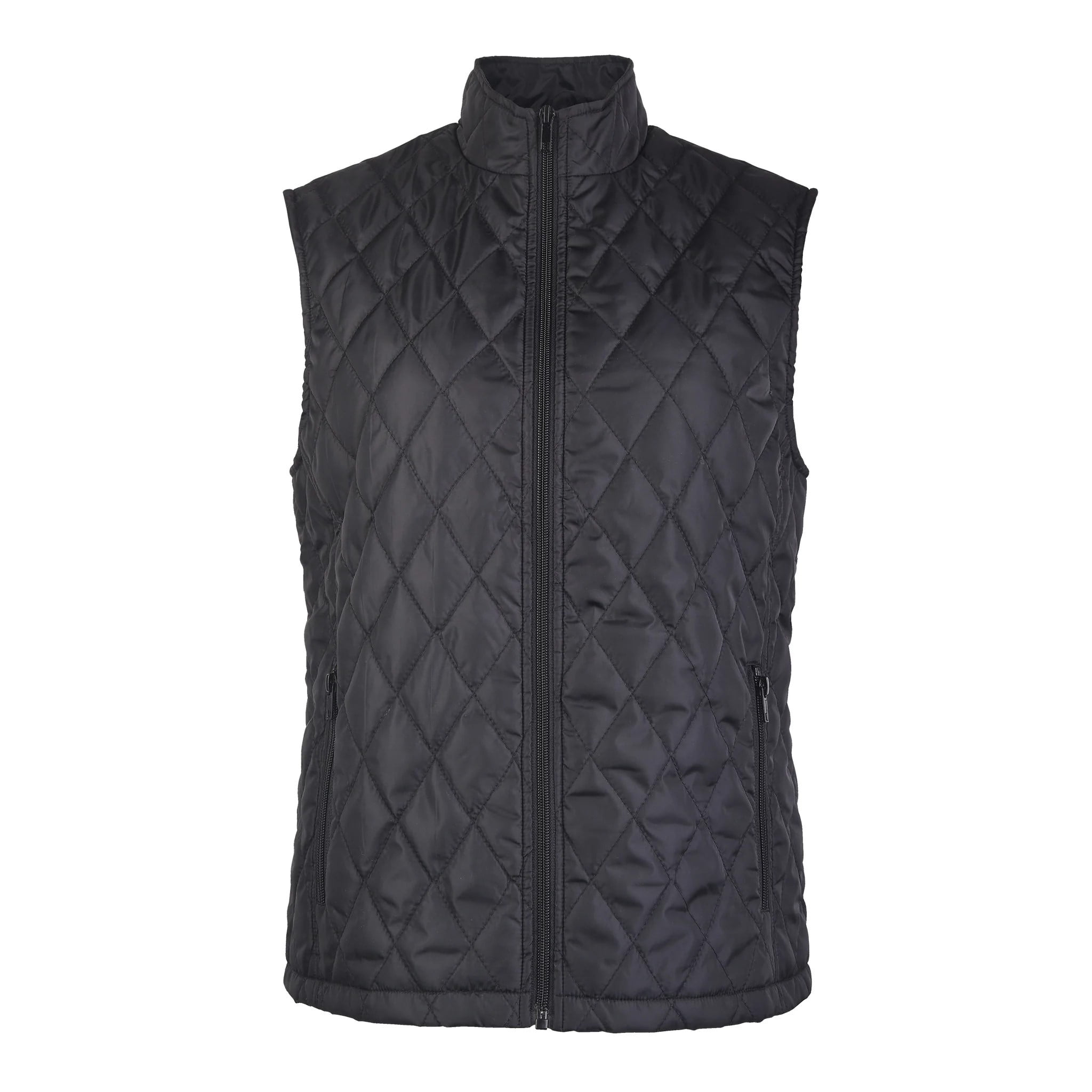 Women's Zip-Up Sleeveless Diamond Quilted Puffer Vest, Black M, 1 Pack ...