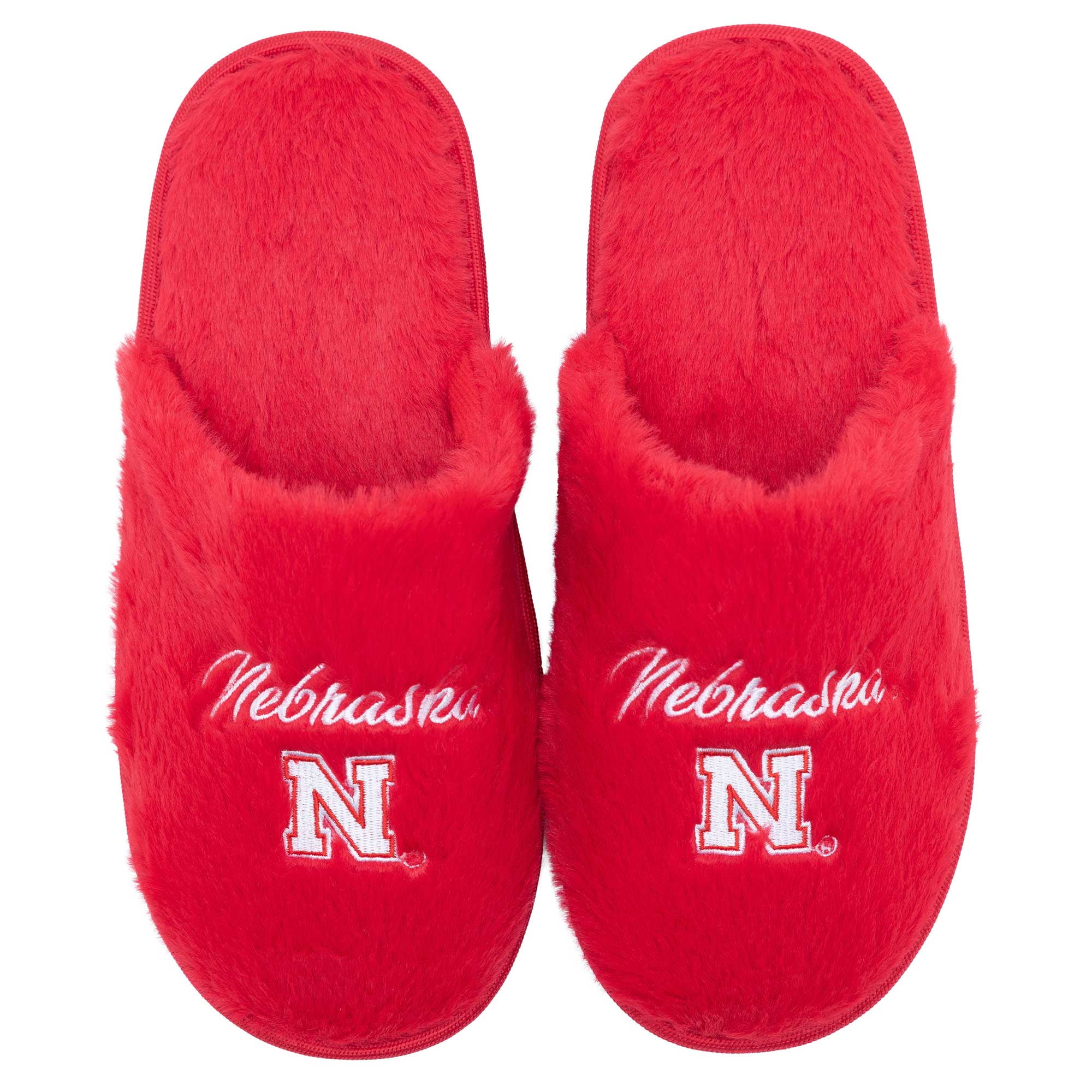 Women's ZooZatz Nebraska Huskers Team Faux Fur Slippers - Walmart.com
