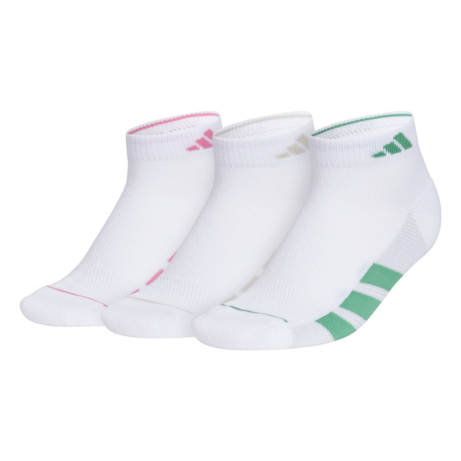 Women's adidas All Day Training Low Cut Socks 3-Pair Pack Color: White ...