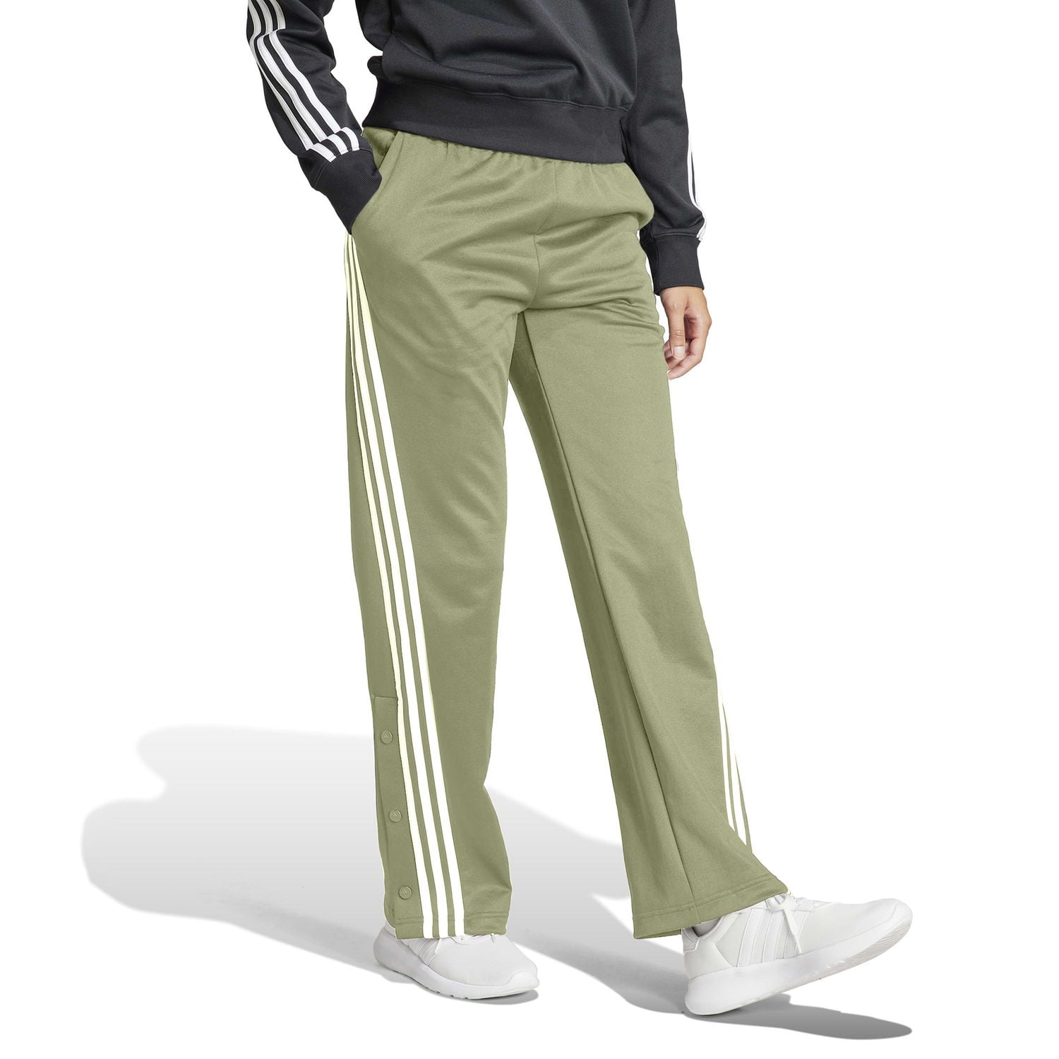Adidas Women's Iconic 3-Stripes Snap Track Pants, XL - Walmart.com