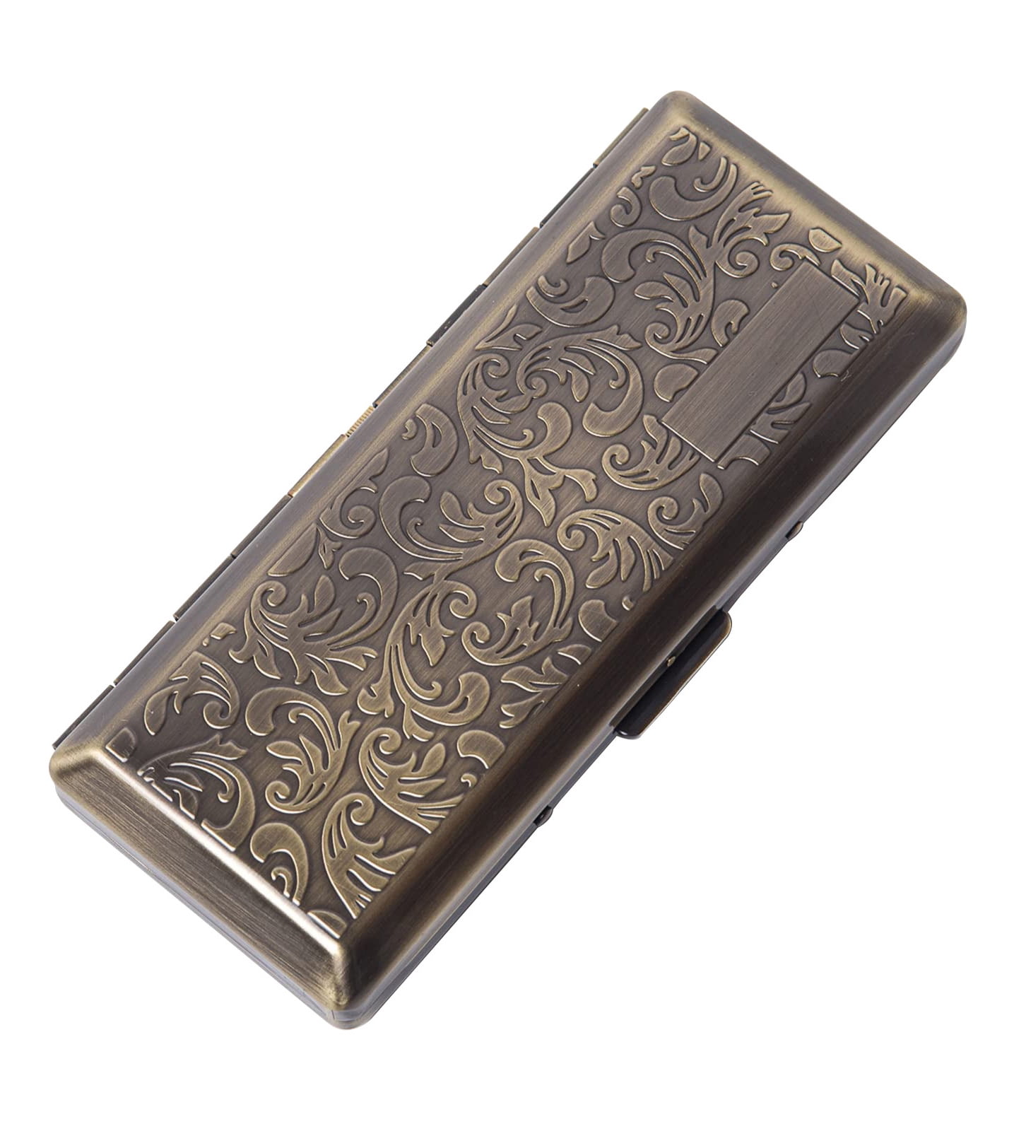 Women's and Men's Metal Cigarette Case, Portable Double Sided Spring ...