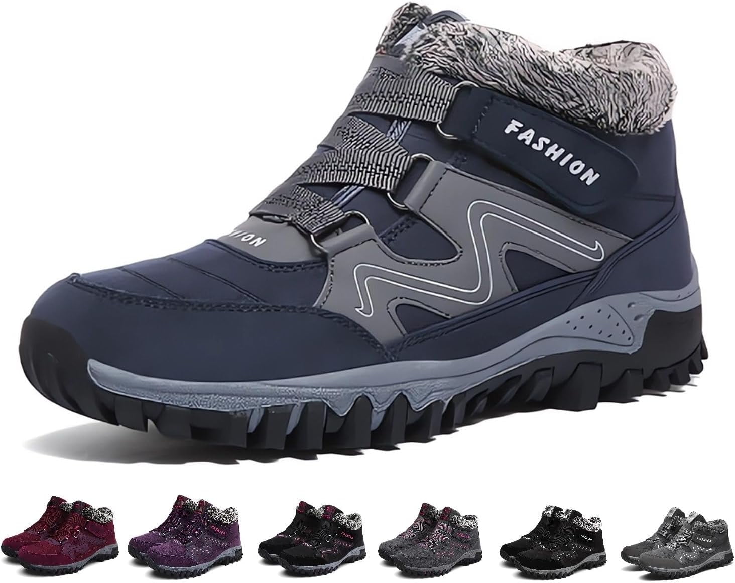 Women's and Men's Thermal Winter Boots - Waterproof Snow Boots with ...