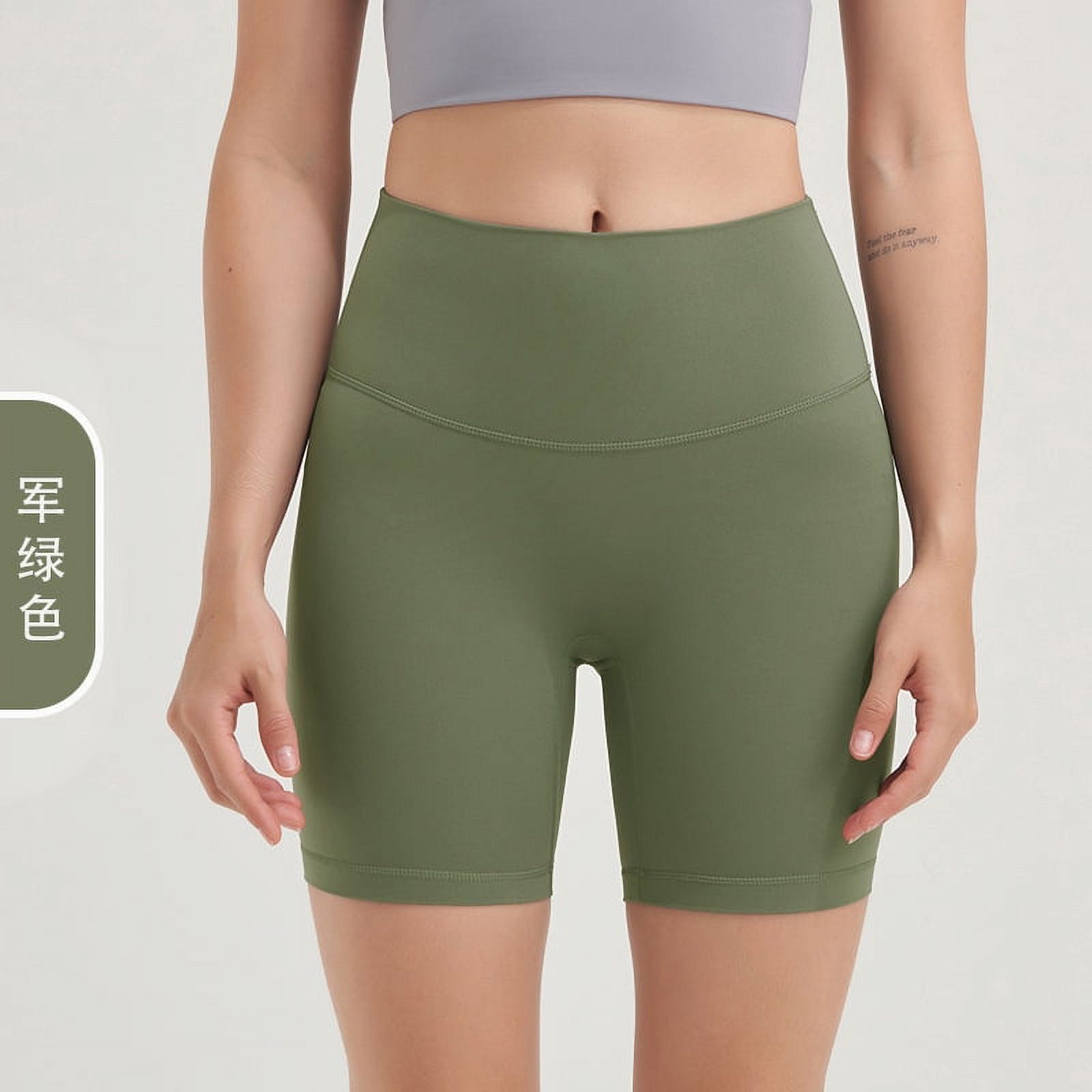 Women's high-waisted hip lift peach hip yoga pants three-quarter pants ...