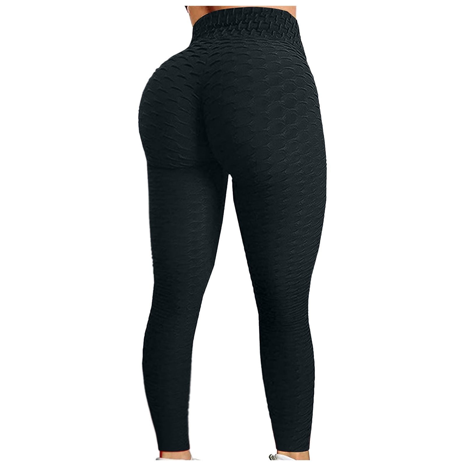 Women's high-waisted yoga pants belly control hip lift leg exercise ...