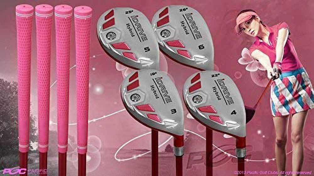 Women's iDrive Golf Clubs All Ladies Pink Hybrid Complete Full Set ...