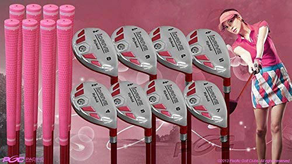 Women's iDrive Golf Clubs All Ladies Pink Hybrid Complete Full Set ...