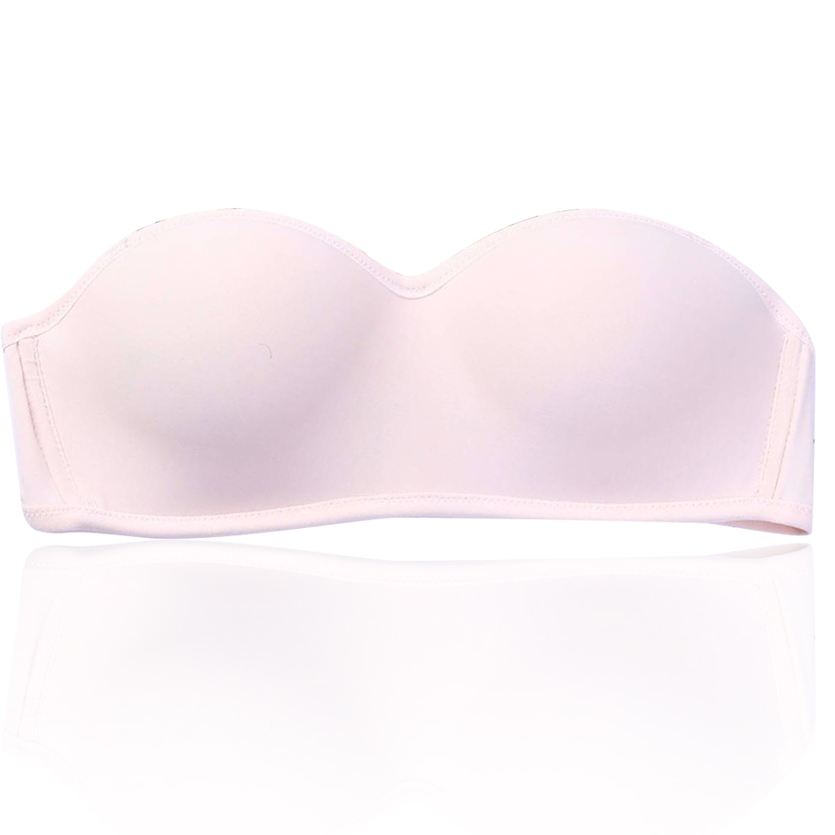 Women's jacquard backless bra, strapless mini bra, non-steel ring strapless bustier gathered bra ...