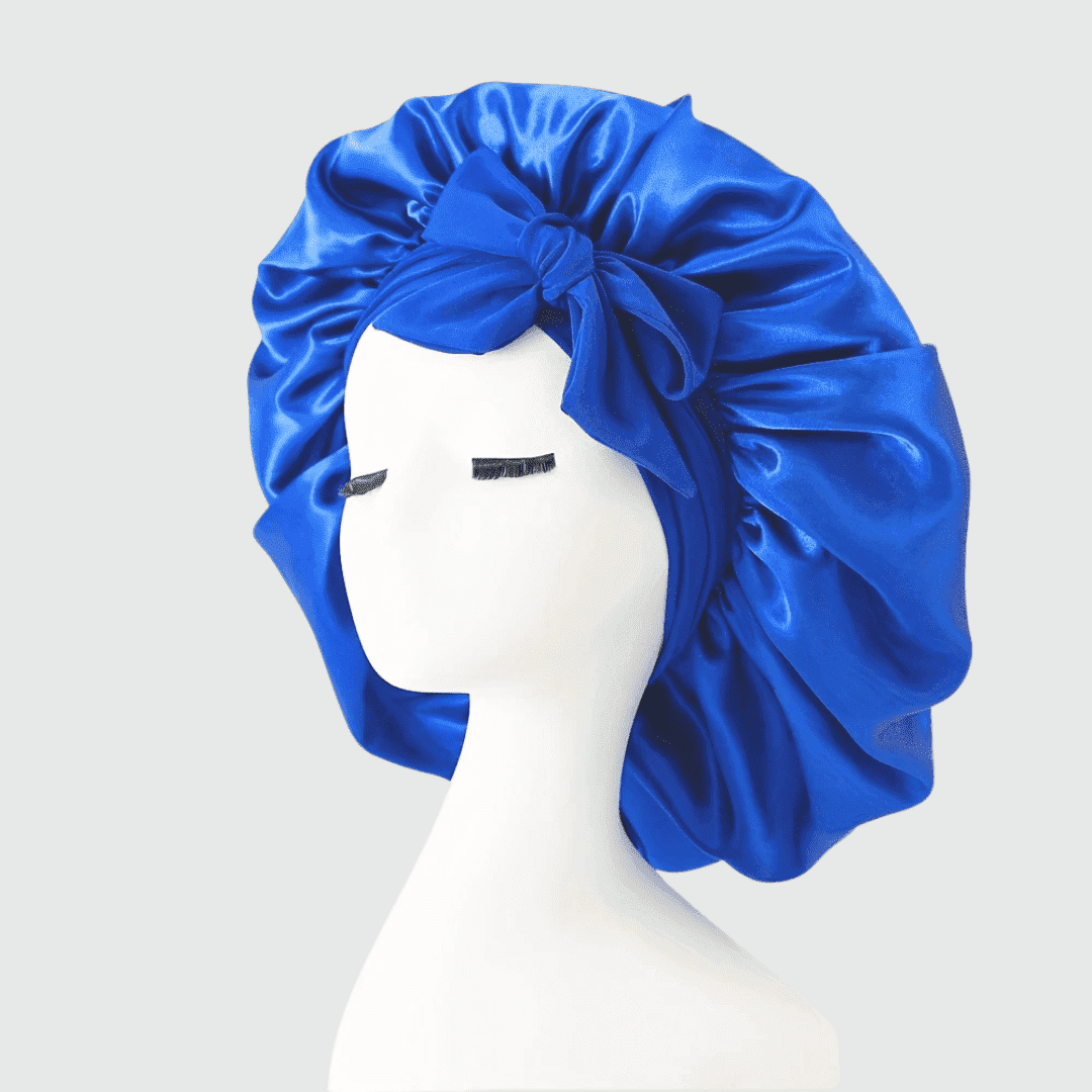Women’s satin bonnet with tie band, Satin Bonnet for Hair – Jumbo Tie ...