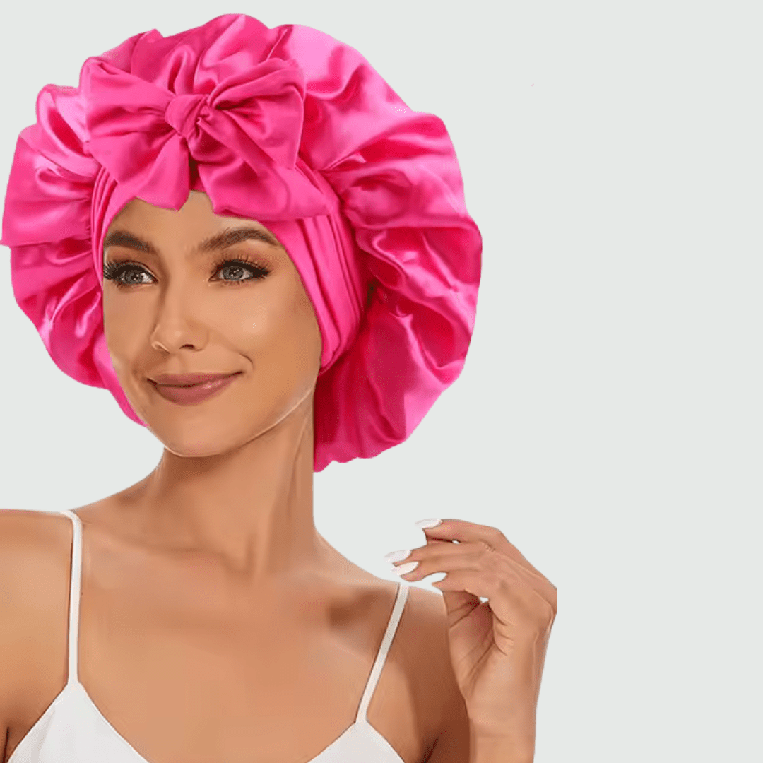 Women’s satin bonnet with tie band, Satin Bonnet for Hair – Jumbo Tie ...