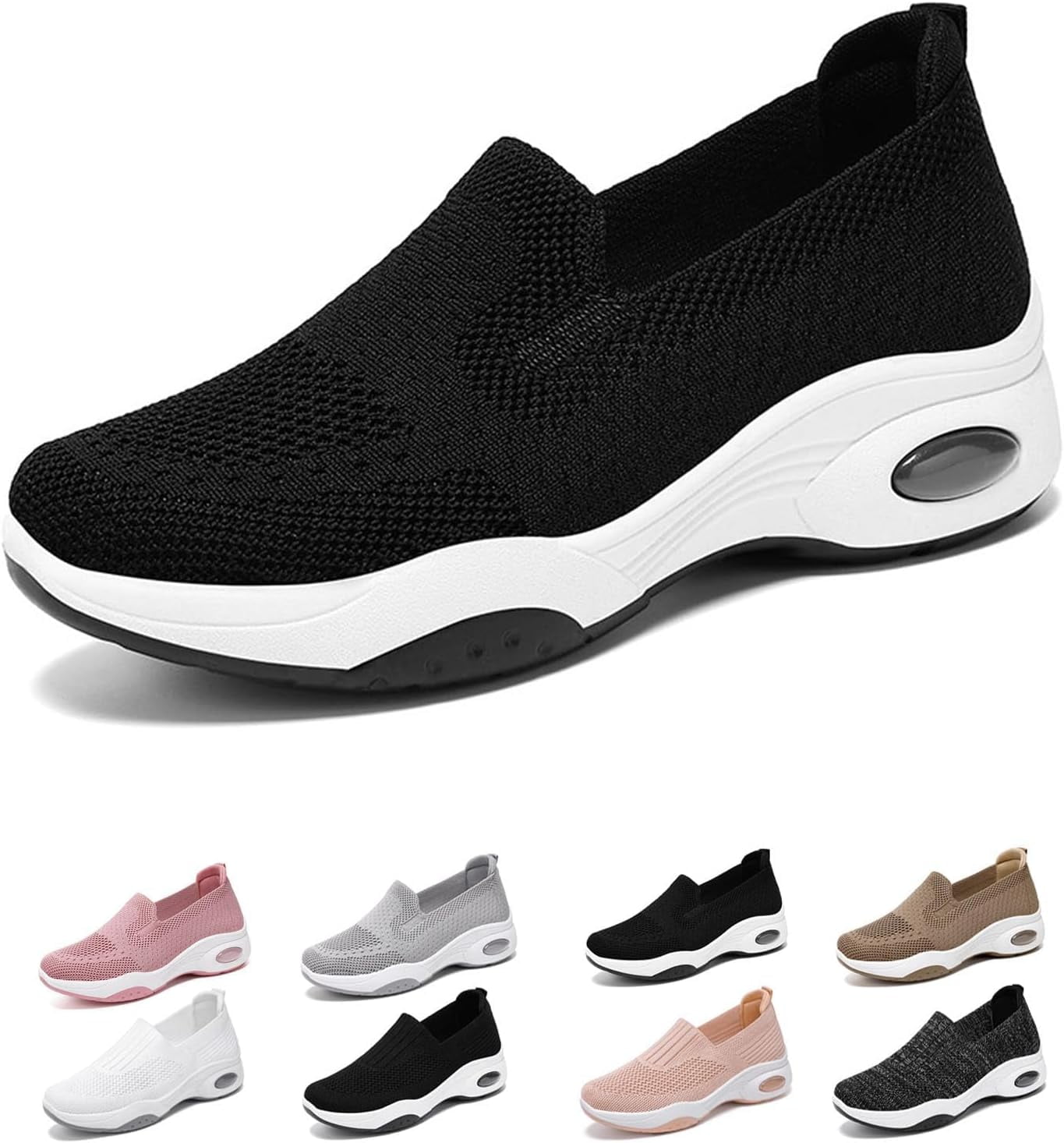 Women's slip-on orthopedic sports shoes with arch support low-top shoes ...