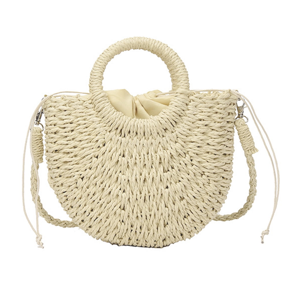 Women's straw crossbody bag Summer beach woven shoulder bag Vine woven ...